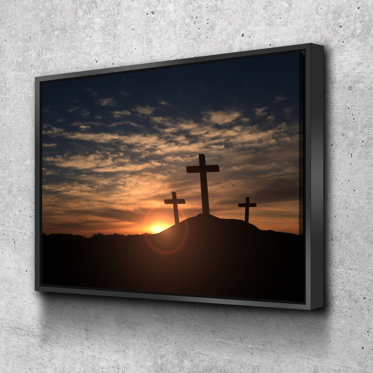 Mount Calvary Sunrise & Sunset - Christian Canvas Wall Art – Christian ...