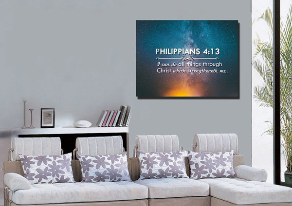 Buy Philippians 4:13 Wall Art Canvas | USA Made – Christian Walls