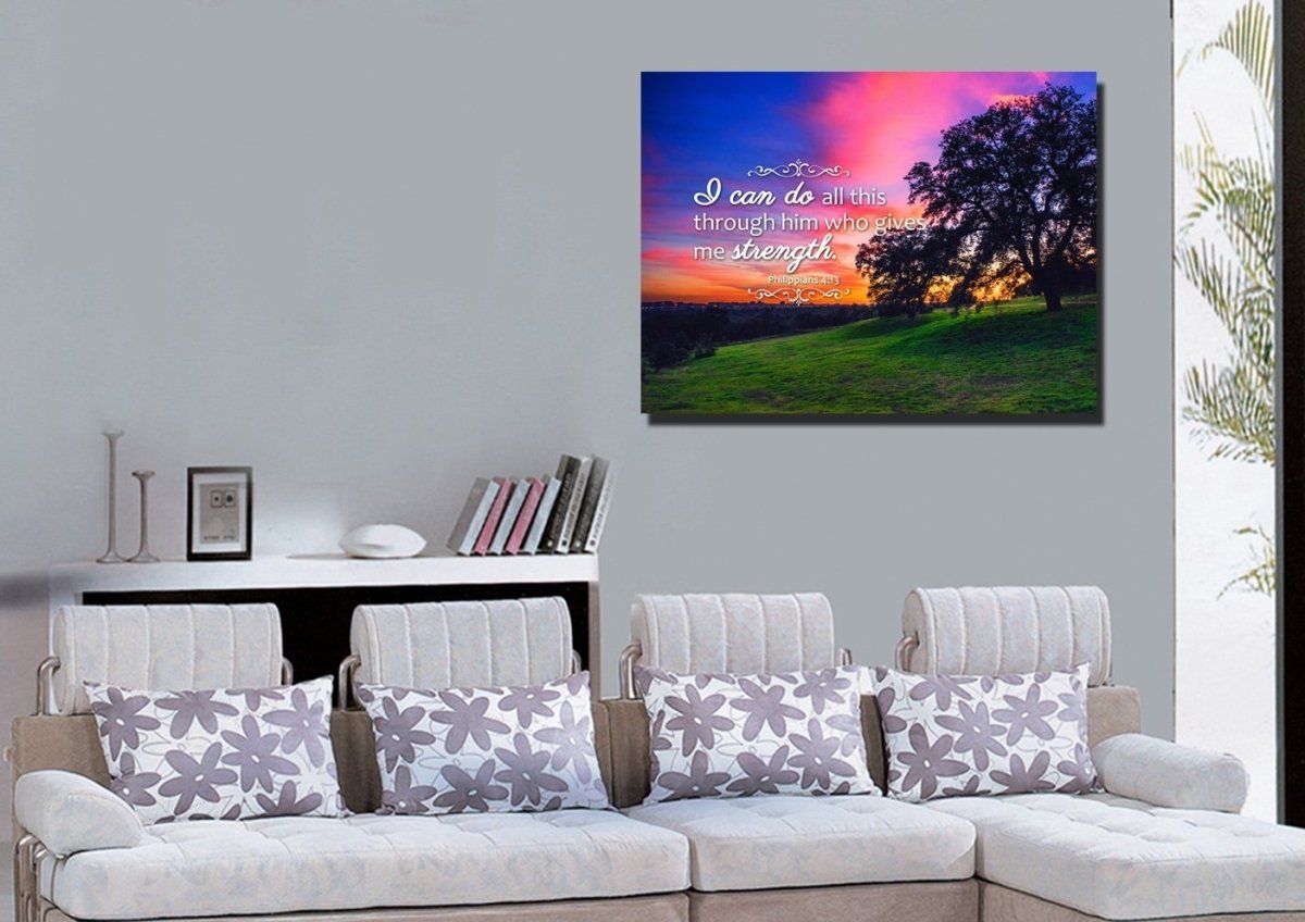 Buy Philippians 4:13 Wall Art Canvas | USA Made – Christian Walls