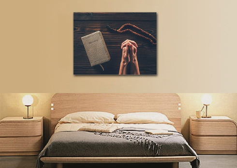 Praying Hands in Prayer Wall Art #29 Canvas – Christian Walls