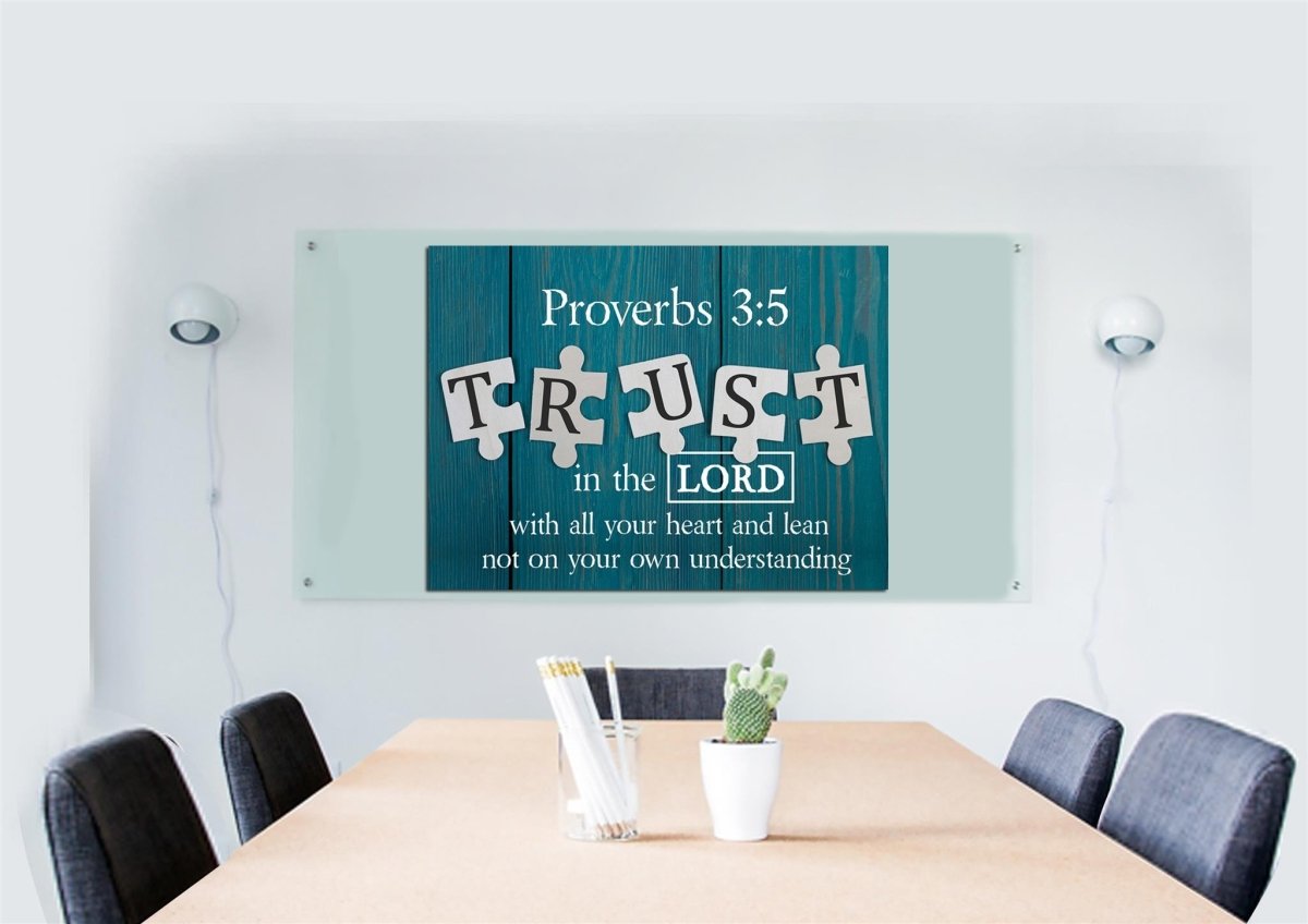 Proverbs 3:5-6 Wall Art & Decor Canvas Prints in KJV, NIV – Christian Walls