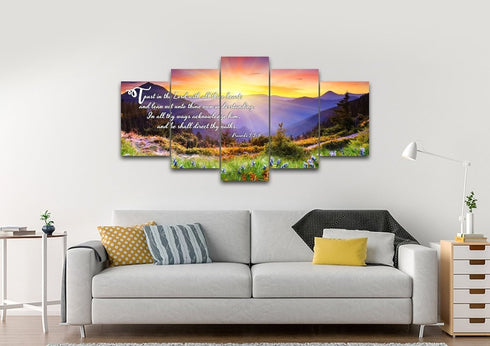 Proverbs 3:5-6 #1 KJV 'Trust in the Lord' Christian Scripture Wall Art ...