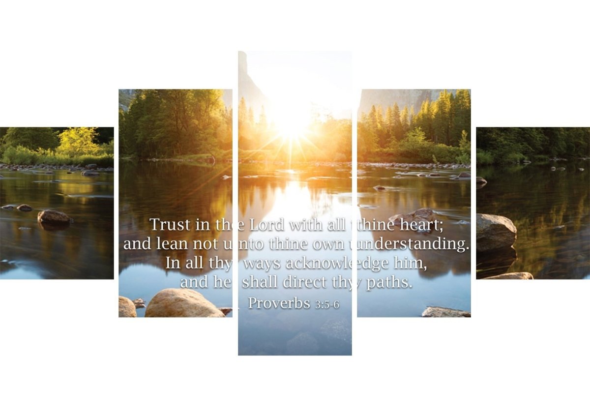 Proverbs 3:5-6 #17b KJV [BLOCK LETTERING Font] Scripture Bible Verse W ...