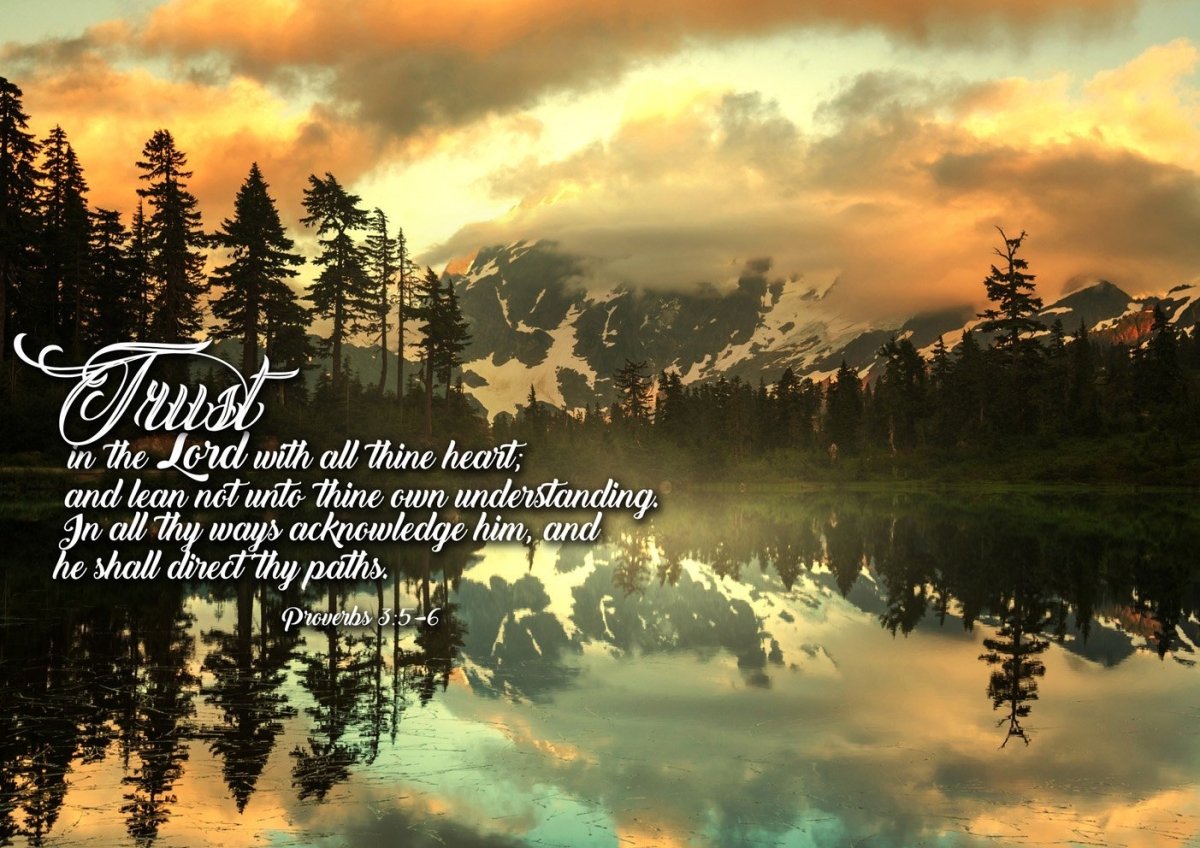 Proverbs 3:5-6 #32 KJV 'Trust in the Lord with all Thine Heart' Christ ...