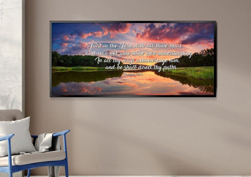 Proverbs 3:5-6 #6 KJV 'Trust in the Lord' Christian Scripture Wall Art ...