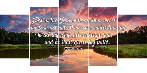 Proverbs 3:5-6 #6 KJV 'Trust in the Lord' Christian Scripture Wall Art ...