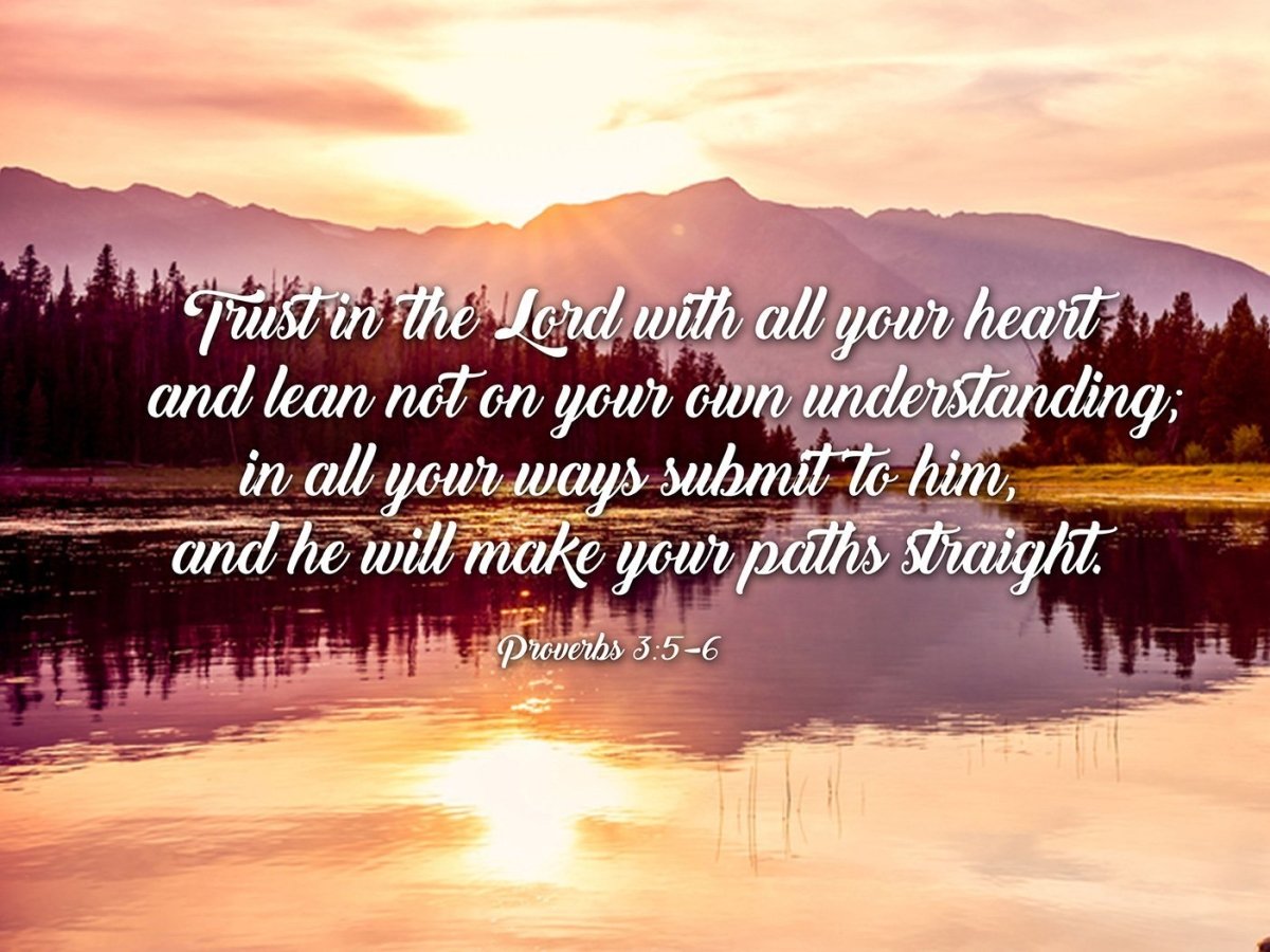 Proverbs 3:5-6 #8 NIV Trust in the Lord Christian Scripture Wall Art C ...