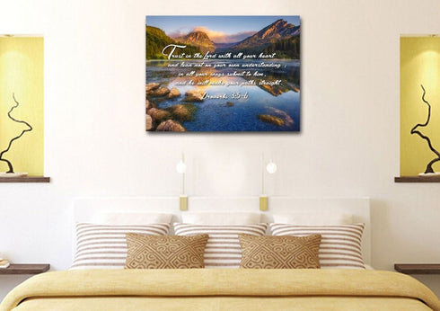 Proverbs 3:5-6 #9 NIV Trust in the Lord Bible Verse Canvas Wall Art ...