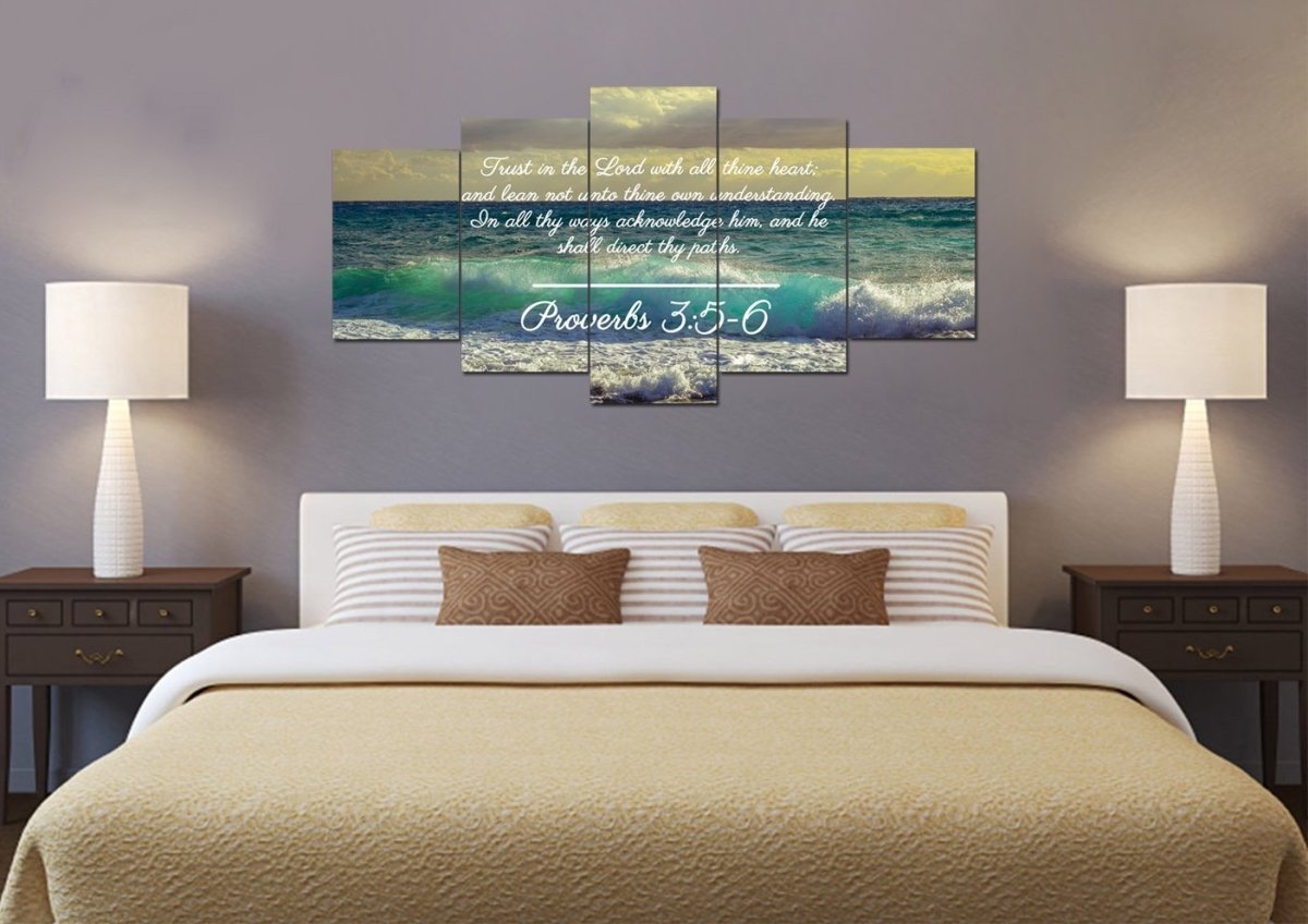 Proverbs 3:5-6 KJV #2 Bible Verse Canvas Wall Art – Christian Walls