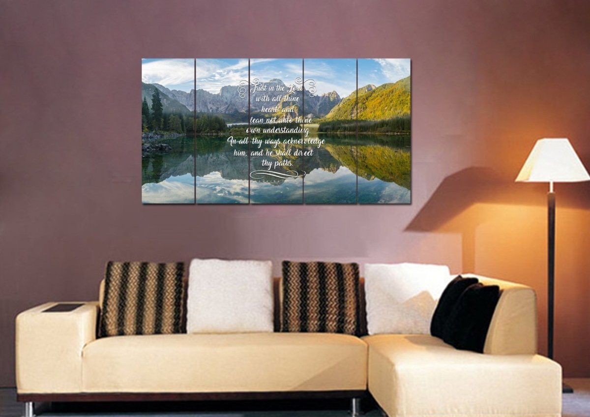 Proverbs 3:5-6 NIV #48 Bible Verse Canvas Wall Art – Christian Walls