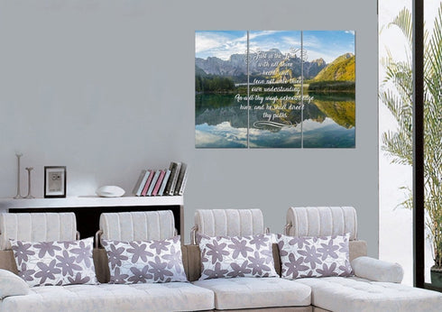 Proverbs 3:5-6 NIV #48 Bible Verse Canvas Wall Art – Christian Walls