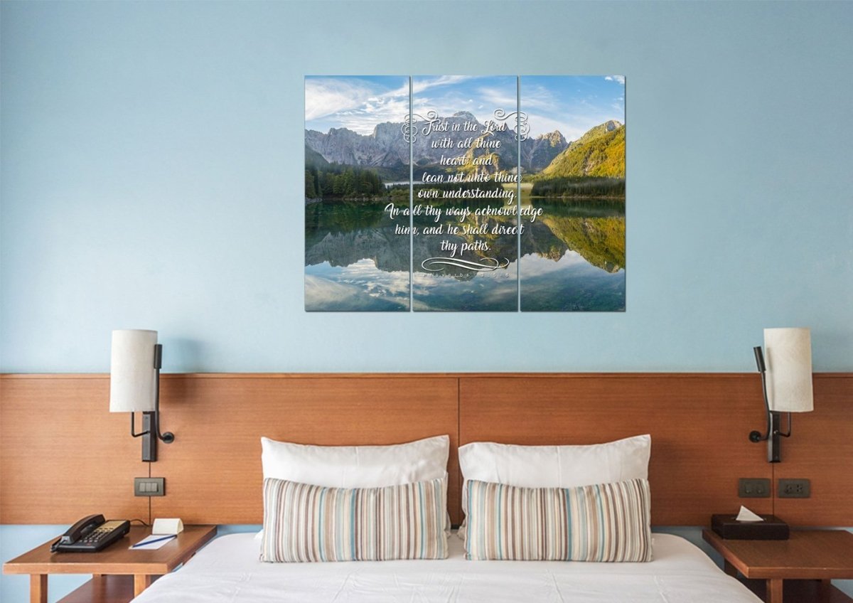Proverbs 3:5-6 NIV #48 Bible Verse Canvas Wall Art – Christian Walls