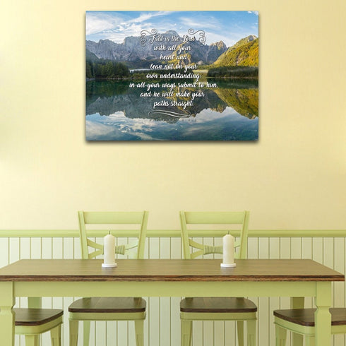 Proverbs 3:5-6 NIV #48 Bible Verse Canvas Wall Art – Christian Walls