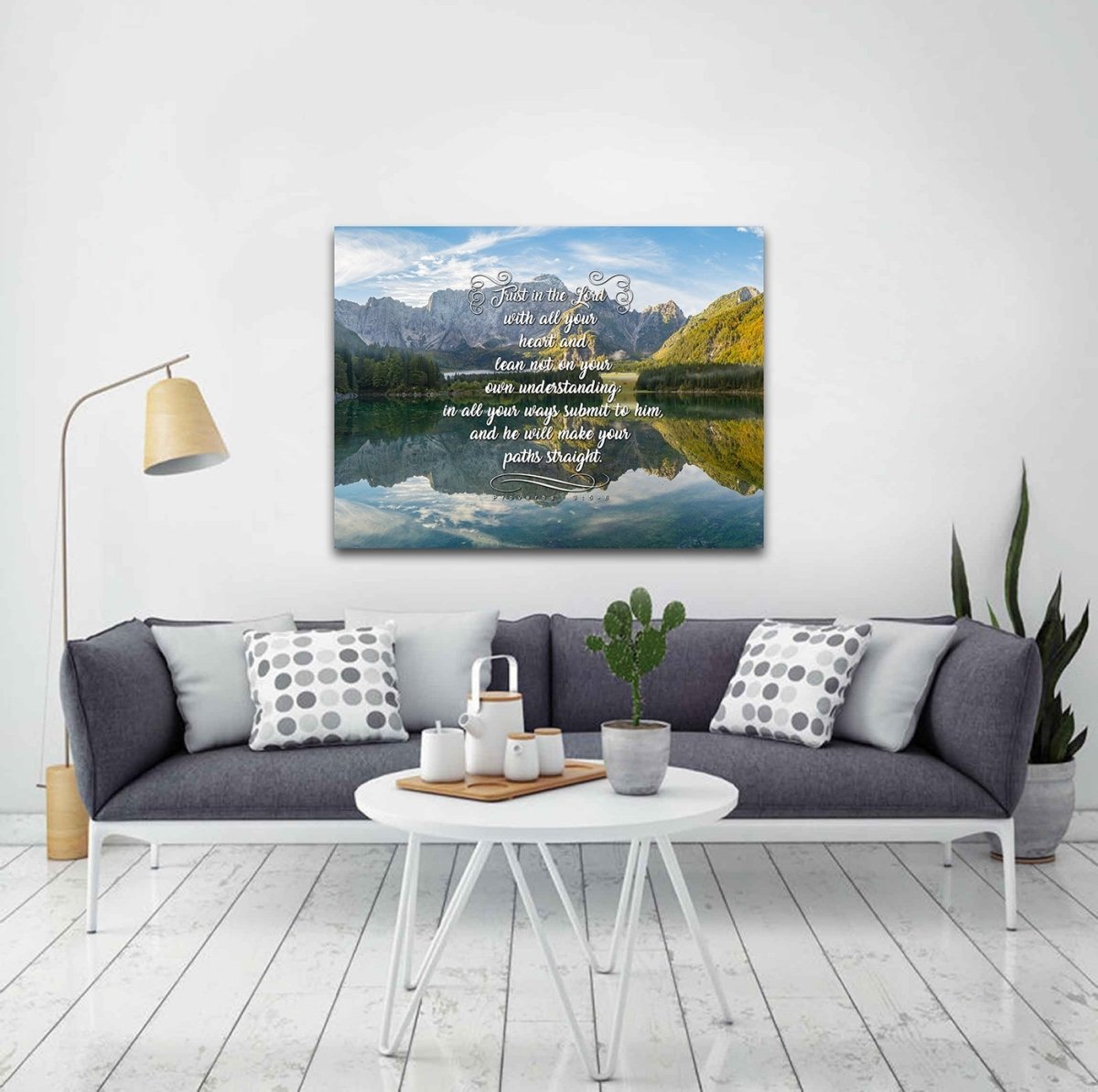 Proverbs 3:5-6 NIV #48 Bible Verse Canvas Wall Art – Christian Walls