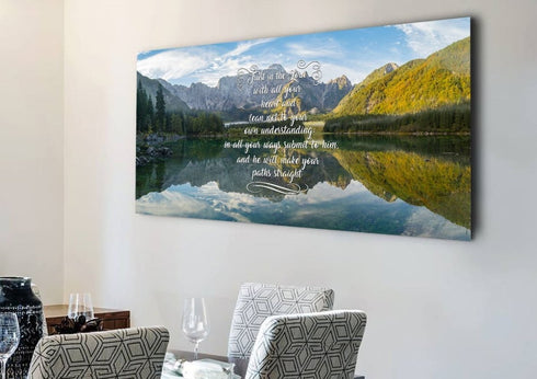 Proverbs 3:5-6 NIV #48 Bible Verse Canvas Wall Art – Christian Walls