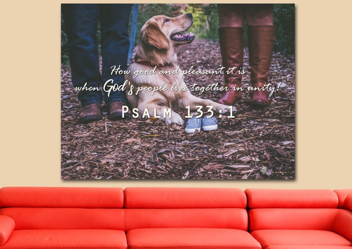 Psalm 133:1 Canvas Wall Art Print – Christian Walls
