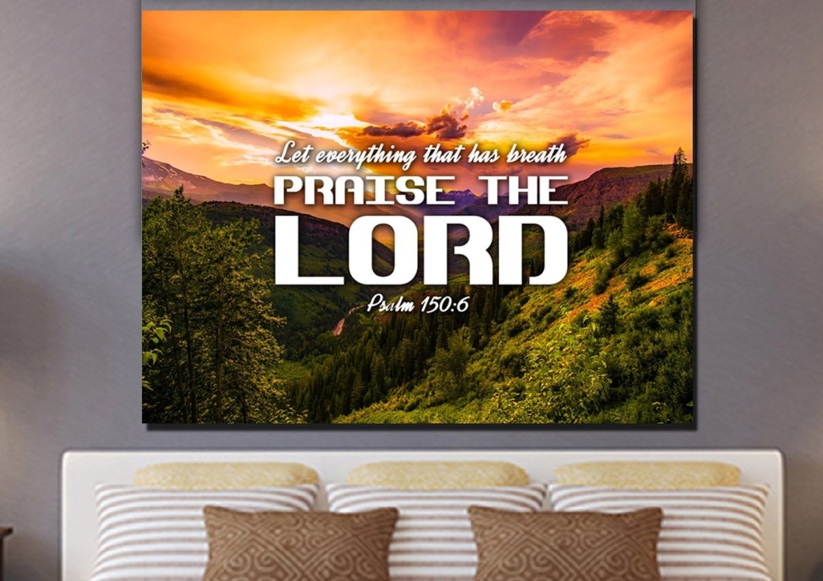 Psalm 150:6 Canvas Wall Art Print – Christian Walls
