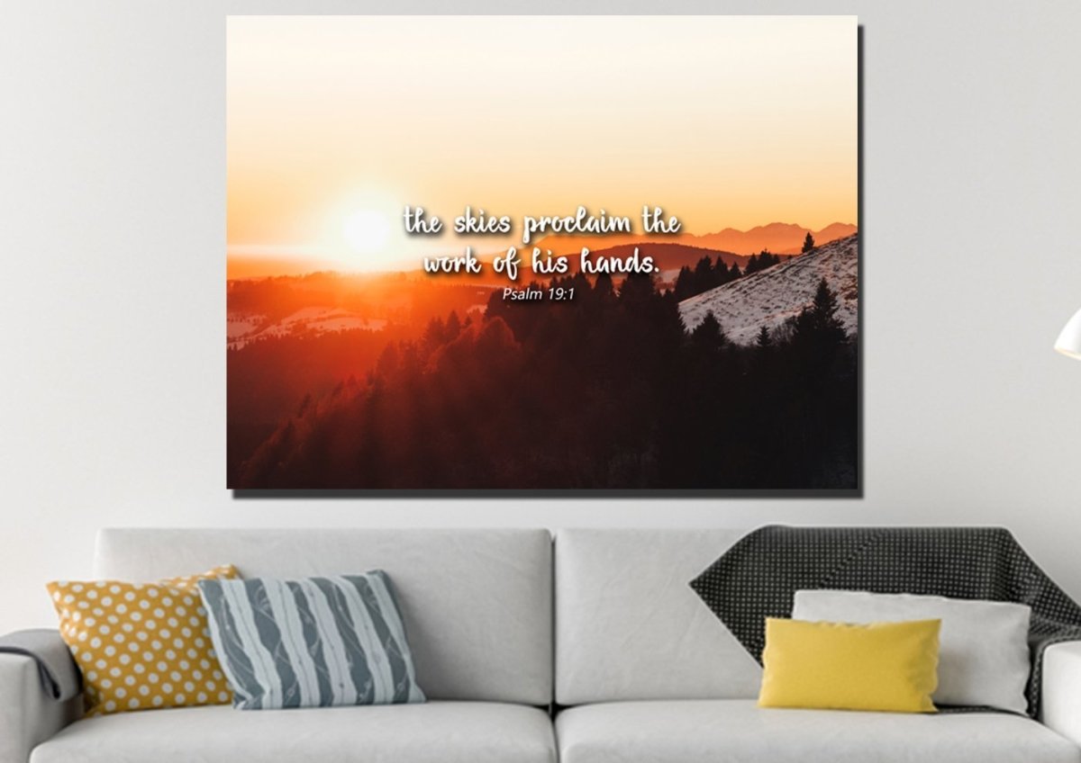 Psalm 19:1 Canvas Wall Art Print – Christian Walls