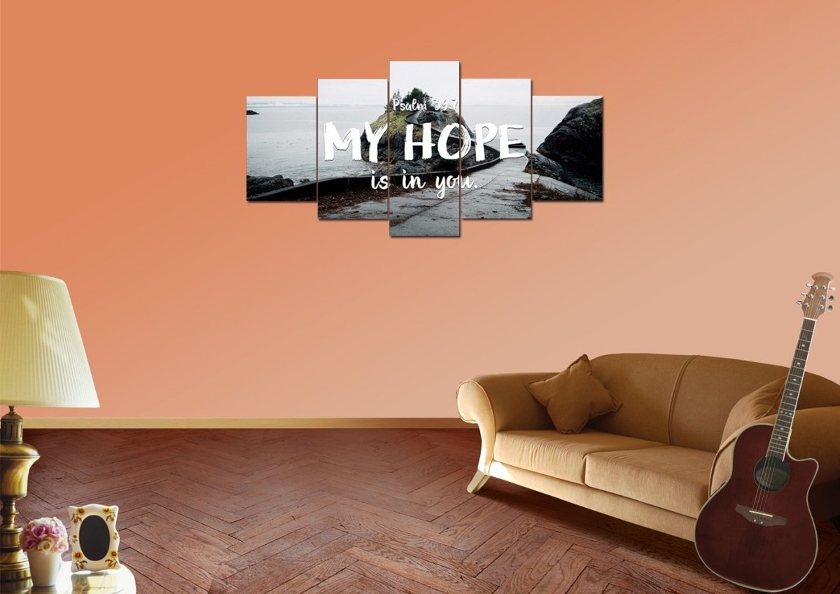 Psalm 39:7 My Hope is in You Lord Canvas Wall Art Print – Christian Walls