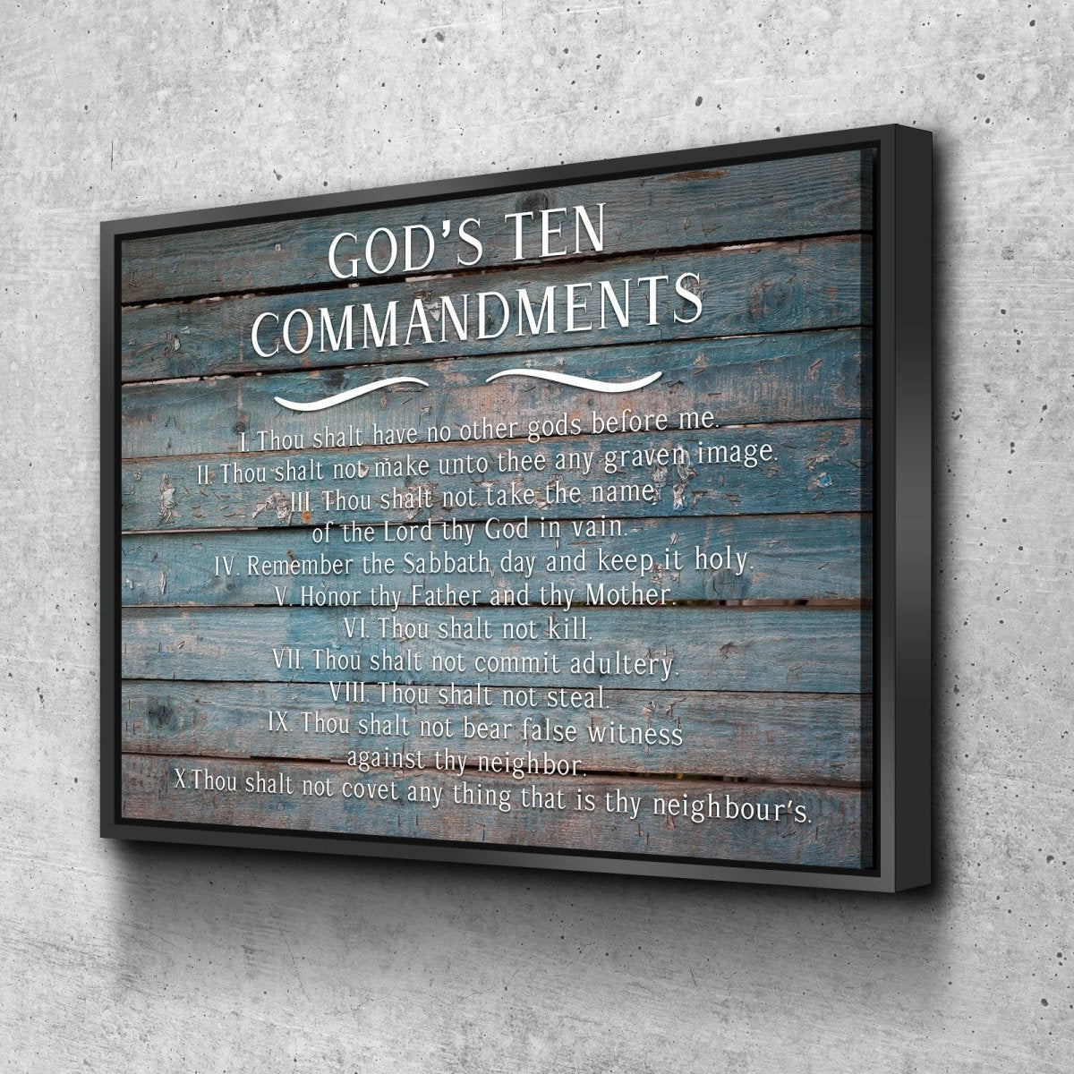 The 10 Commandments #1 Rustic Wall Image – Christian Walls