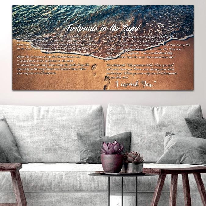 The Shoreline #5 Footprints in the Sand Wall Art & Decor – Christian Walls