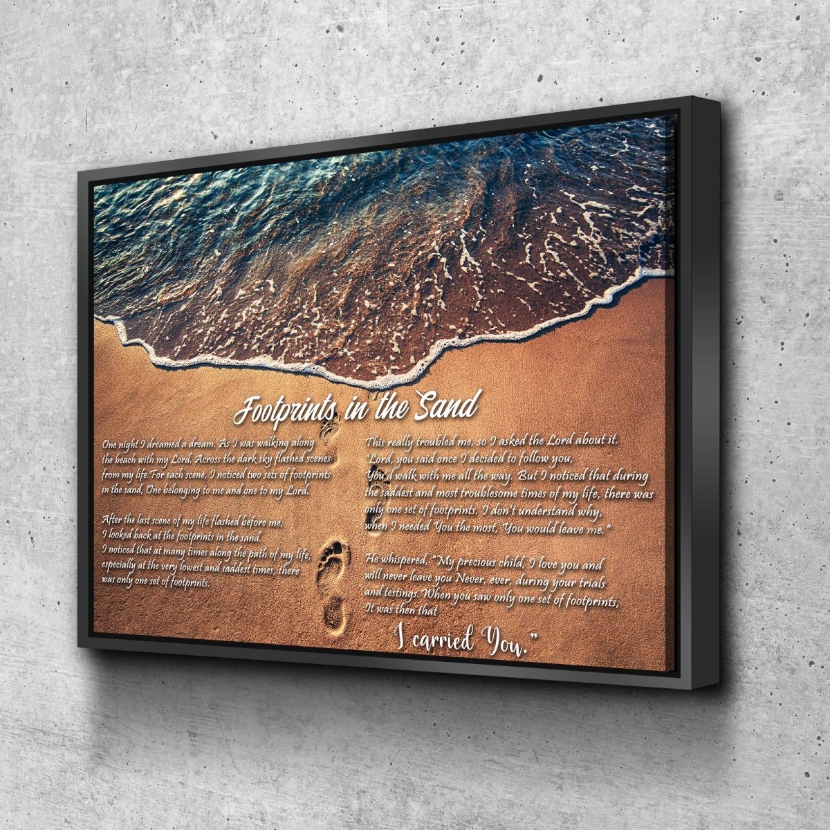 The Shoreline #5 Footprints in the Sand Wall Art & Decor – Christian Walls