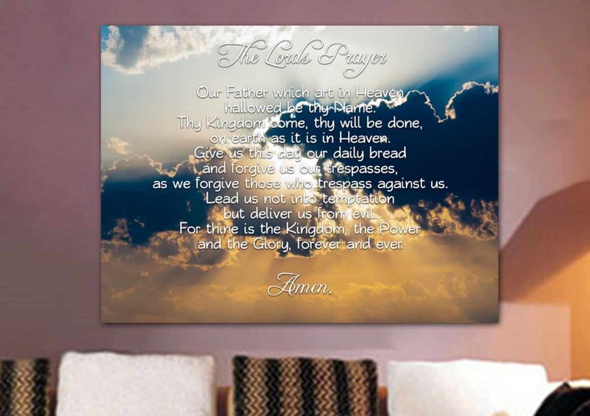 Through Clouds #3 & The Lords Prayer Wall Art – Christian Walls