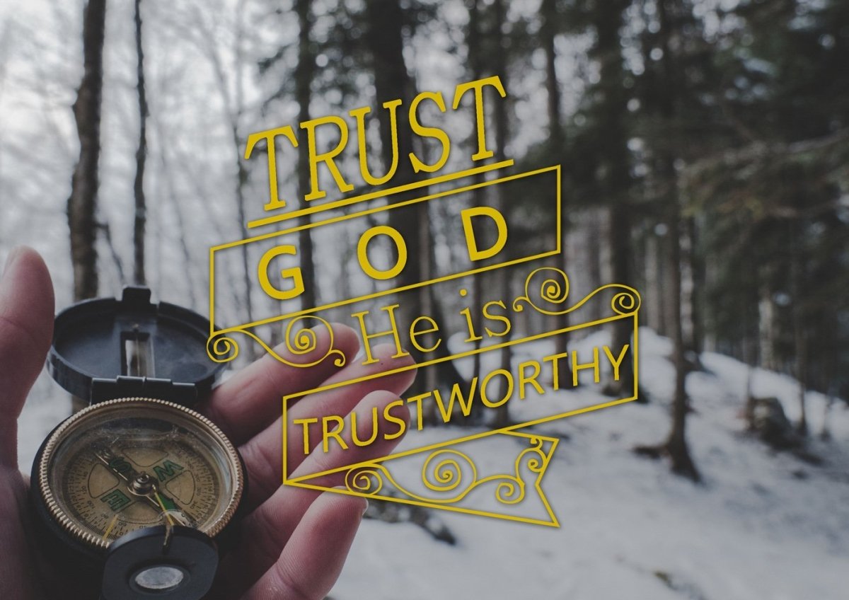 Trust God He Is Trustworthy Wall Art Canvas Print Christian Walls