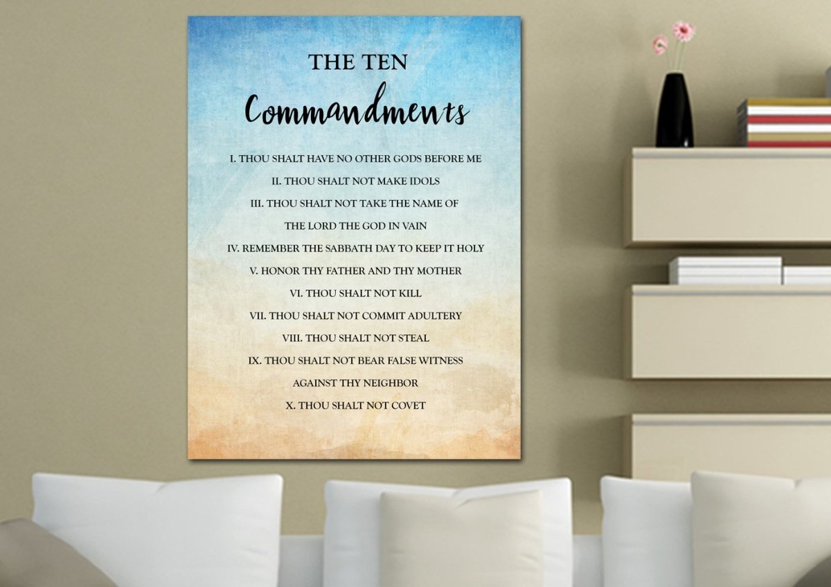 Vintage 10 Commandments #12 Wall Art – Christian Walls