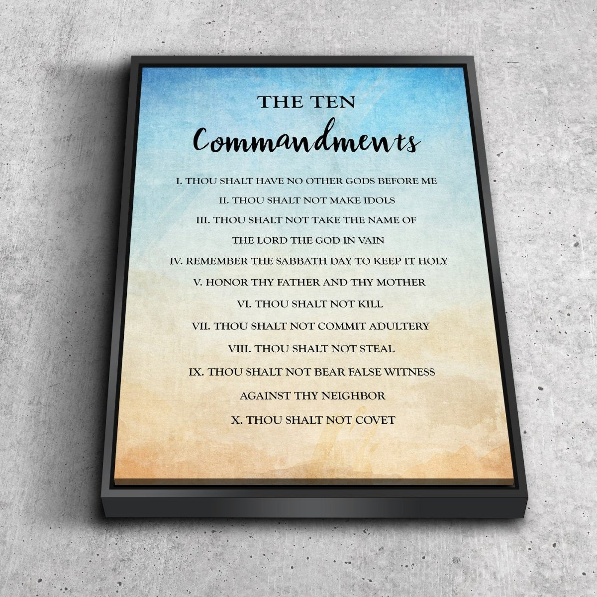 Vintage 10 Commandments #12 Wall Art – Christian Walls